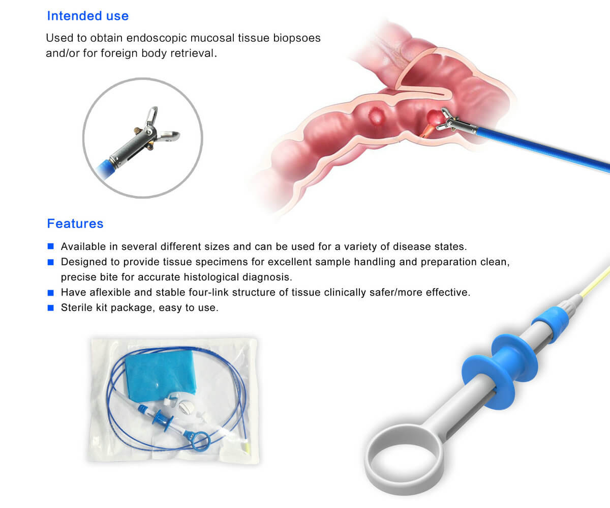 Disposable Endoscopic Biopsy Forceps Kit with Bite Blocks - Wuhan ...